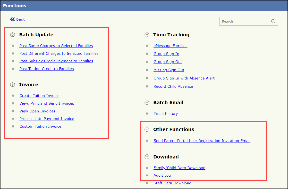 Other Configurations and Functions